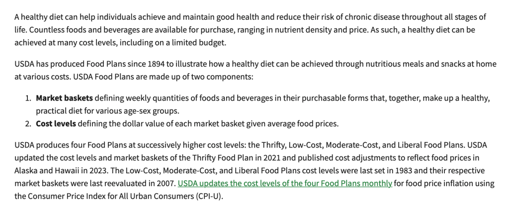 USDA Food Plans 2025: How to Budget for a Healthy Diet